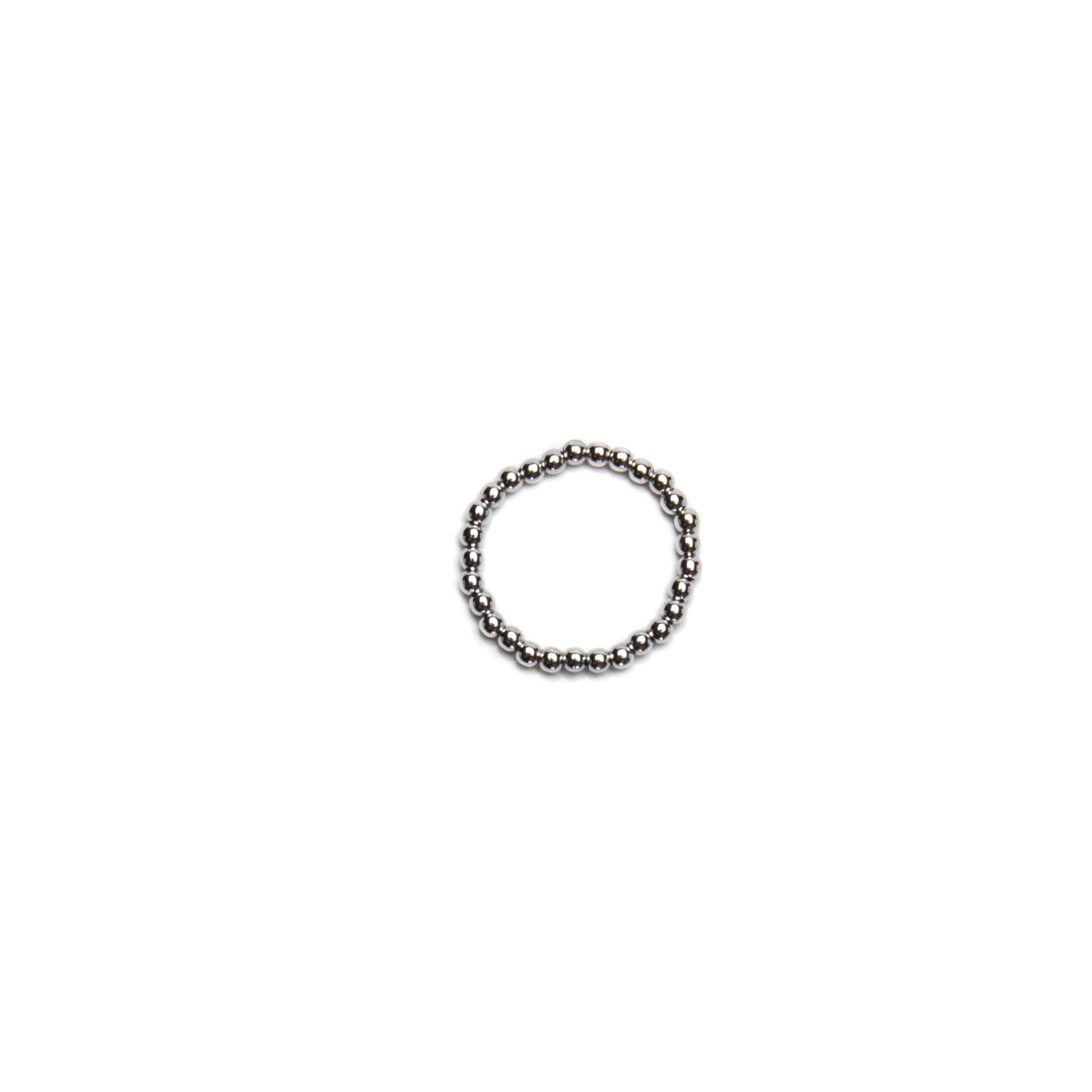 Classic 2mm Ring in Sterling Silver Beads – Glitter for Breakfast.